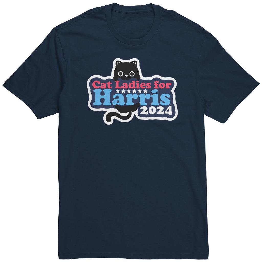 Cat Ladies for Harris Adult T-Shirt – FishbiscuitDesigns