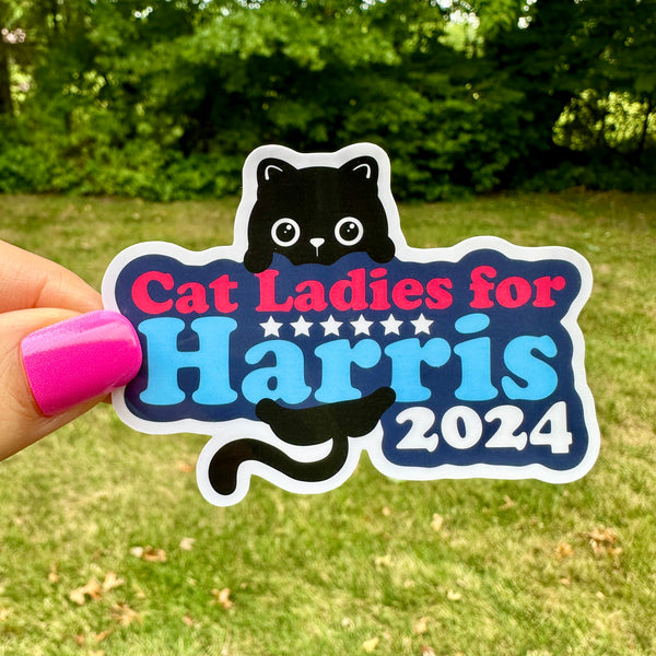 Cat Ladies for Harris Sticker – FishbiscuitDesigns