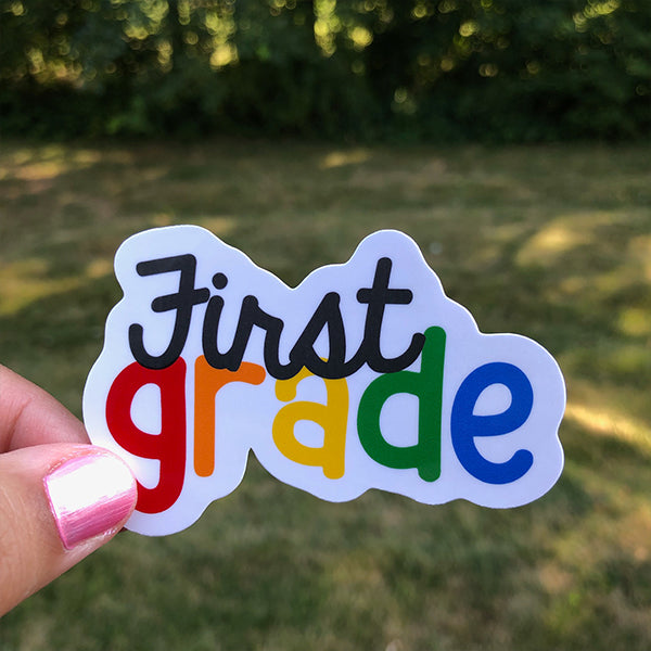 First Grade Teacher Sticker – FishbiscuitDesigns