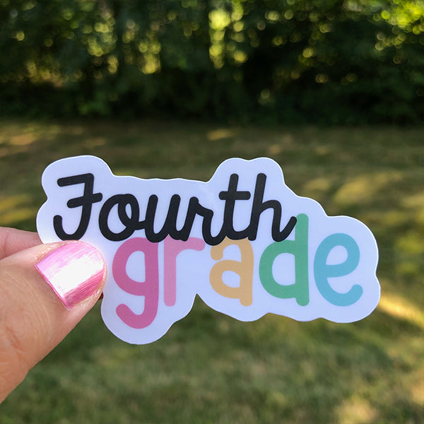 Fourth Grade Teacher Sticker – FishbiscuitDesigns