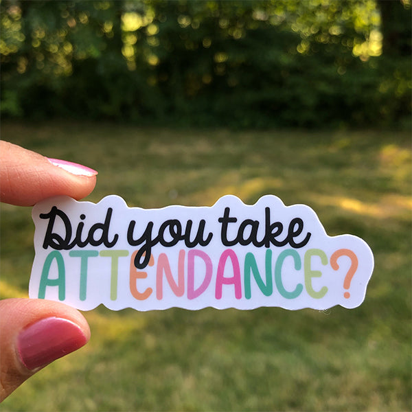Teacher Attendance Sticker – FishbiscuitDesigns
