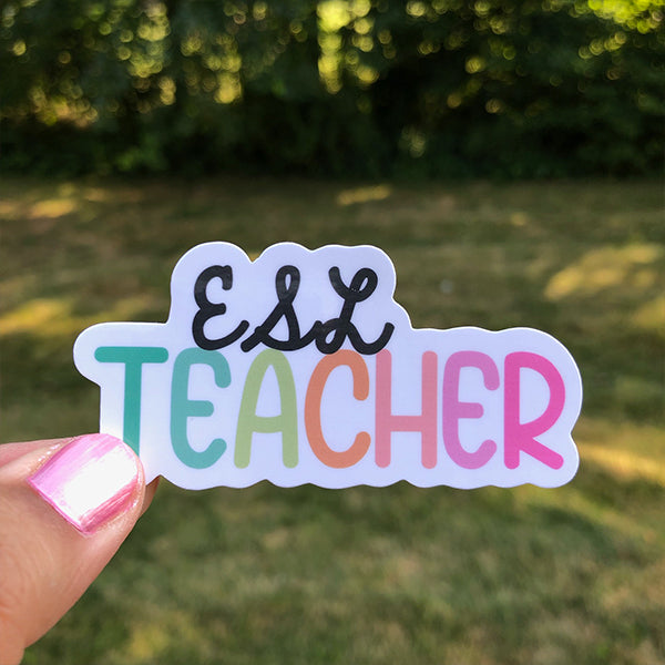 ESL Teacher Sticker – FishbiscuitDesigns