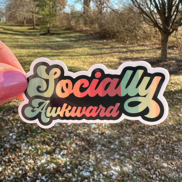 Socially Awkward Sticker – FishbiscuitDesigns