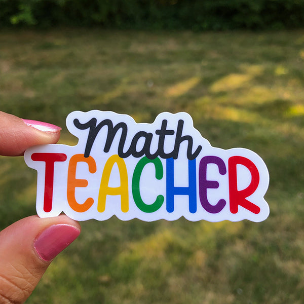 Math Teacher Sticker – FishbiscuitDesigns
