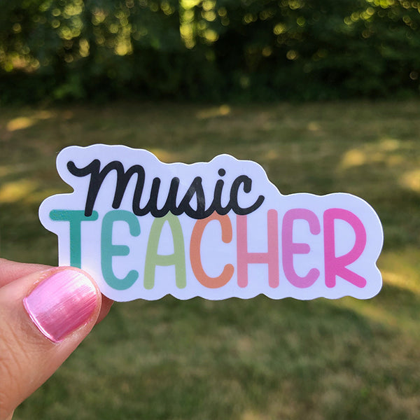 Music Teacher Sticker – FishbiscuitDesigns
